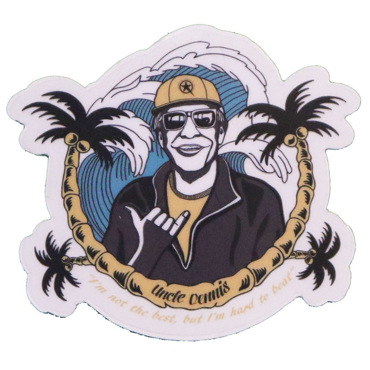 Uncle Dennis 3" Sticker – Quality Surfboards Hawaii