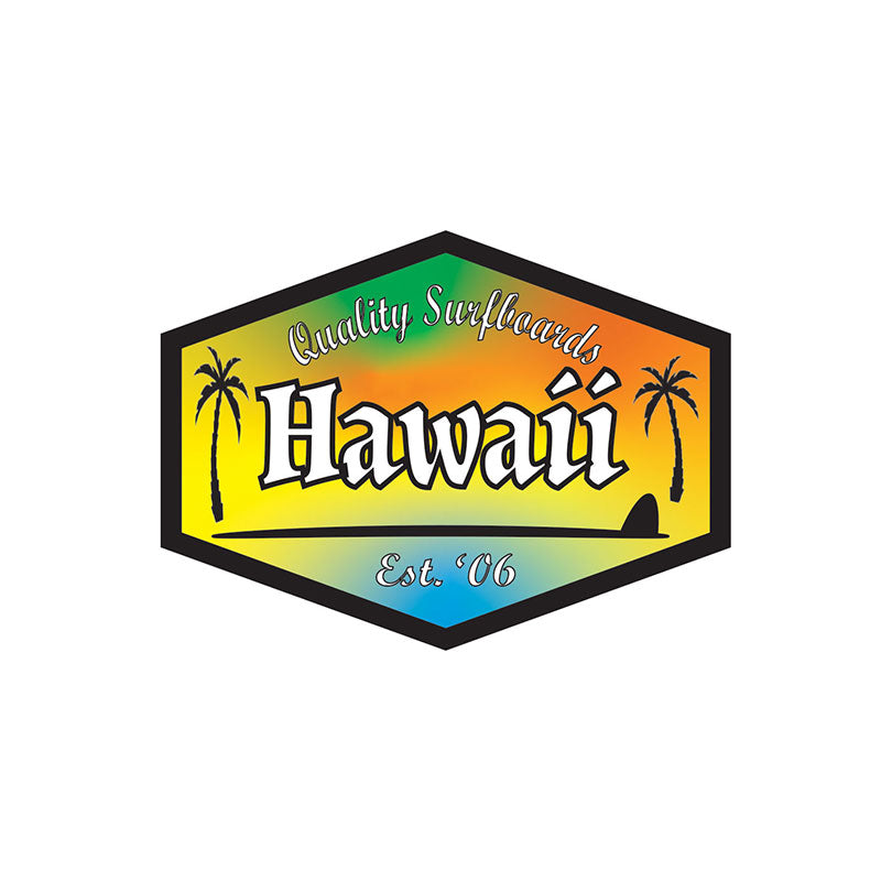 Hawaii Holographic Sticker 3" – Quality Surfboards Hawaii